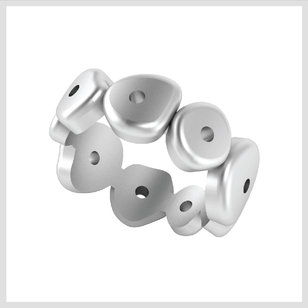 Sterling Silver Flush Setting Practice Ring Set - Jeweler's Bazaar