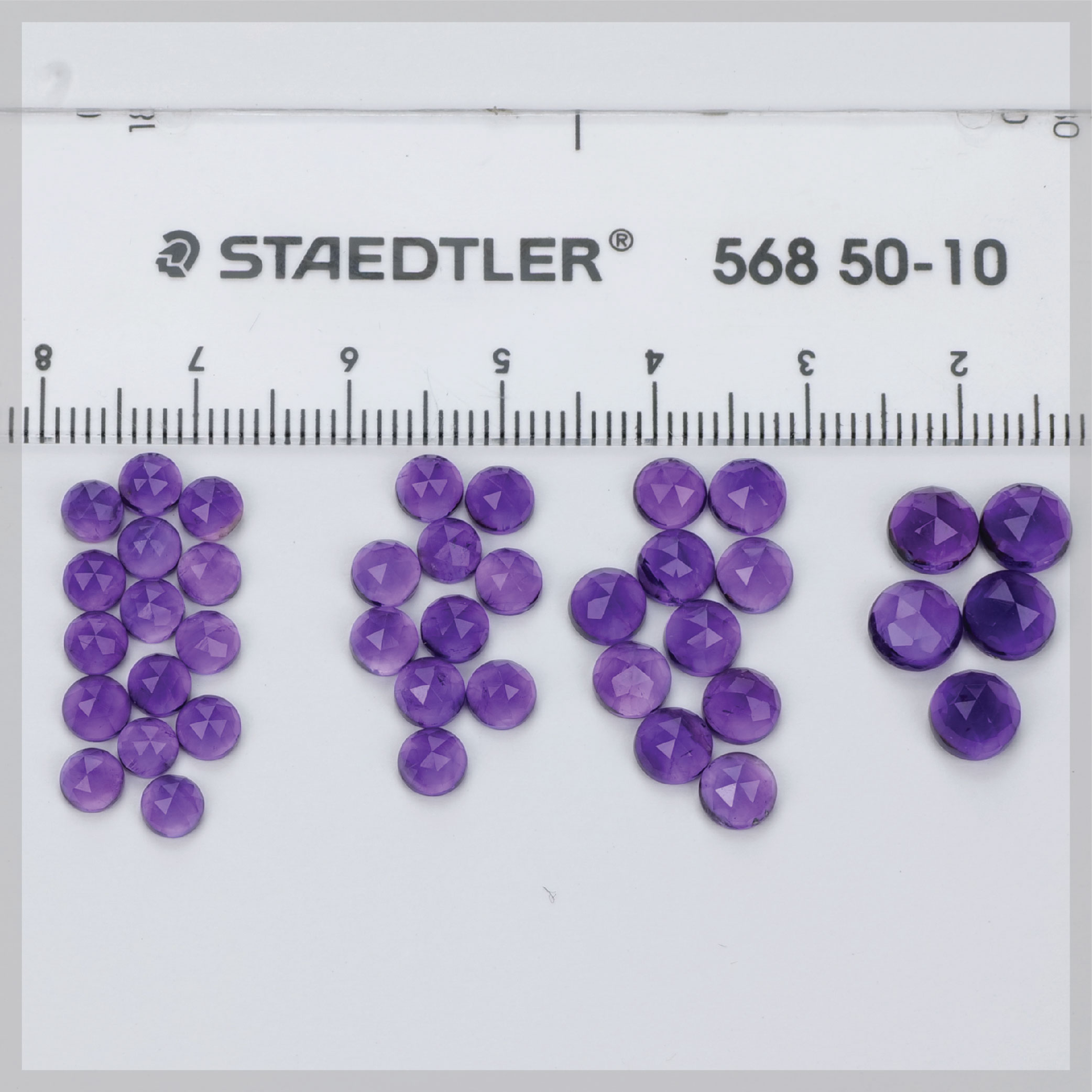 Amethyst Rose Cut Gemstones (Round) 4-6mm - Jeweler's Bazaar