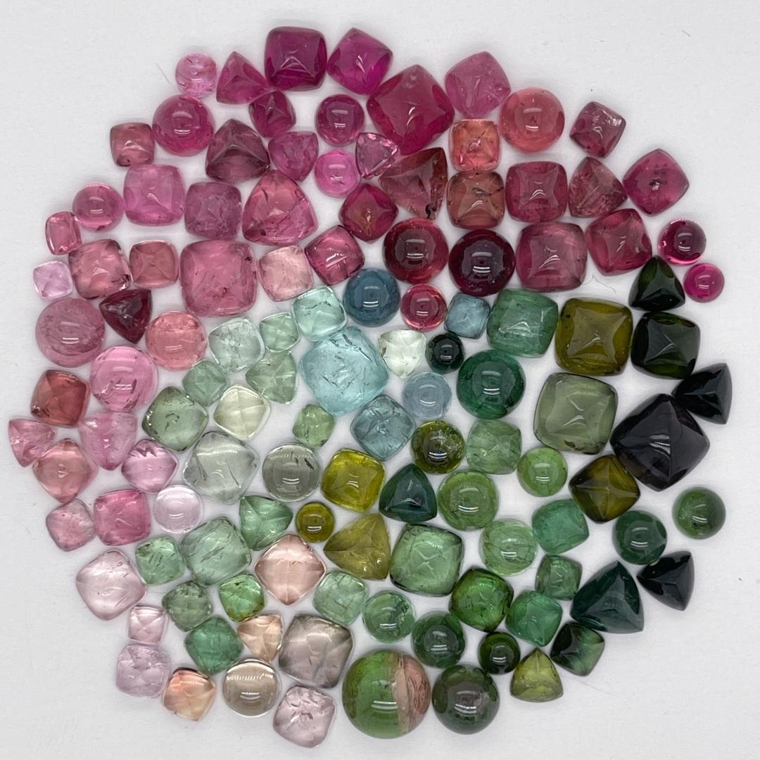 Juicy Tourmaline Cabochons - Jeweler's Bazaar