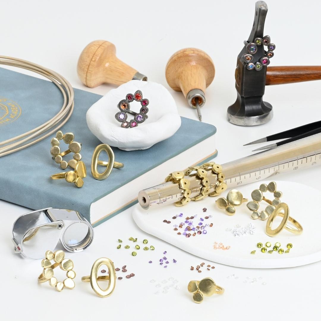 Flush Setting Practice Rings With Stones - Jeweler's Bazaar