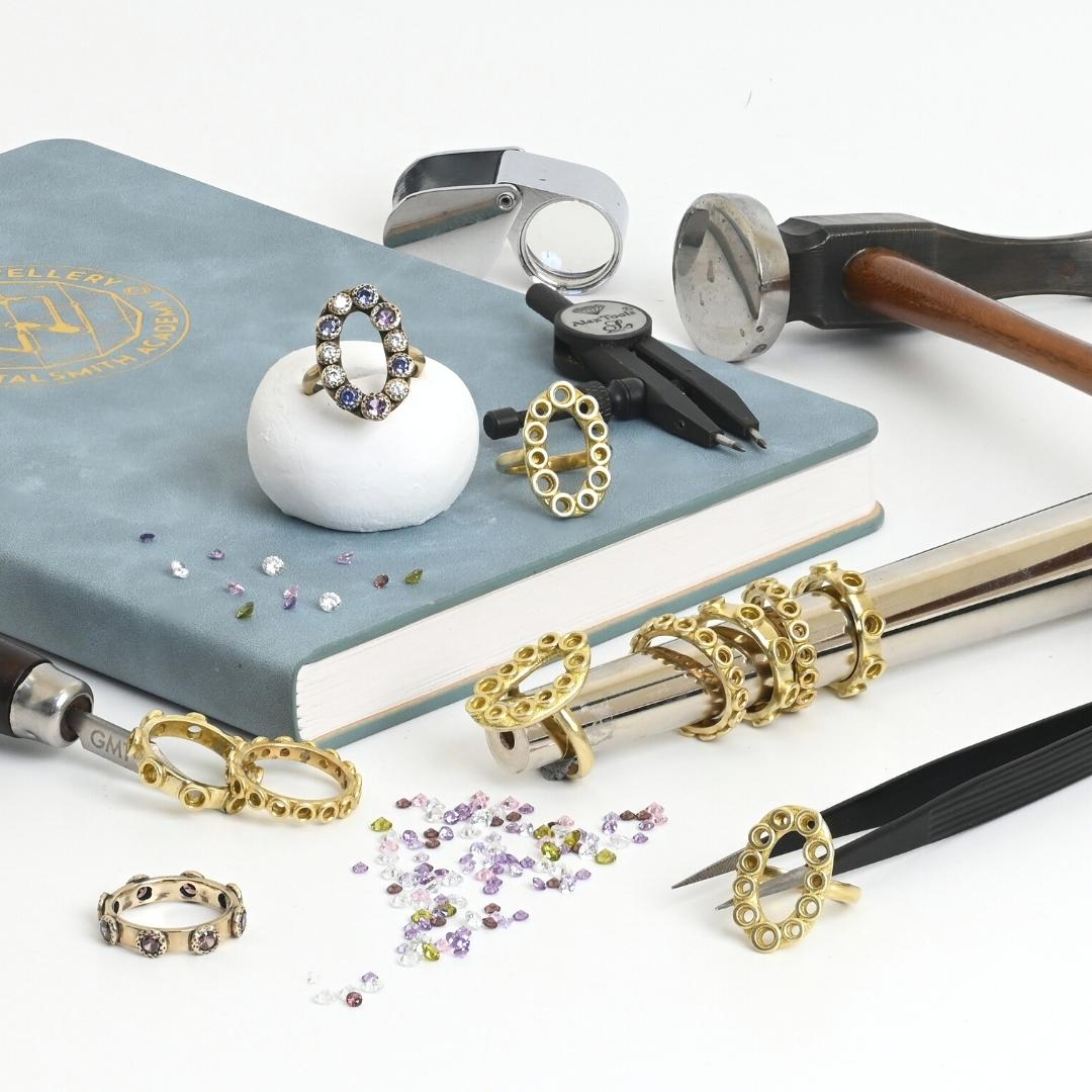 Octopus Setting Practice Rings With Stones - Jeweler's Bazaar